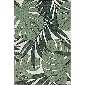 nuLOOM Rasia Tropical Palm Indoor/Outdoor Area Rug, 5' x 8', Green