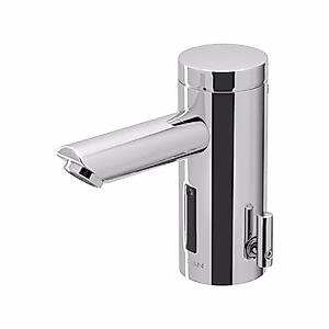 Sloan Optima EAF-250-ISM Sensor Activated Touch-Free Faucet, Commercial Grade with Mounting Hardware, Integrated Side Mixer - 0.5 GPM Battery-Powered Deck-Mounted Mid Body, Polished Chrome, 3335061