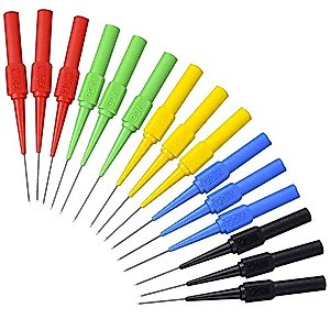 15pcsProbes Pin Insulation Piercing Needle,0.7mm No-Destructive Pin Test Probes Pin Insulation Piercing Needle Multimeter Test Probe for Banana Socket Tester