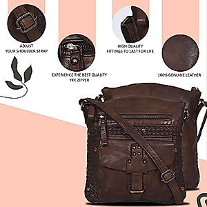 Real Leather Crossbody Purses for Women -Medium Size Flap Pocket Adjustable Strap, Soft Leather Women's Shoulder Handbags