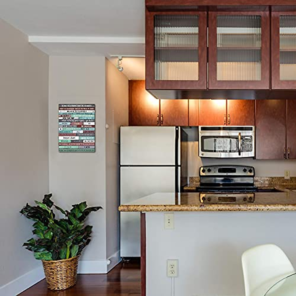 Istrion Inspirational Wall Art Framed Canvas 12 x 16 in (Turquoise) - Motivational Positive Quotes Rustic Wall Arts Decor for Home Office Bathroom Bedroom Kitchen Classroom Gym