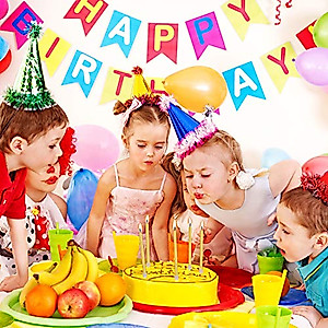 LUTER Metallic Birthday Candles in Holders Tall Birthday Cake Candles Long Thin Cupcake Candles for Birthday Wedding Party Decoration(24 Pieces) (Gold)