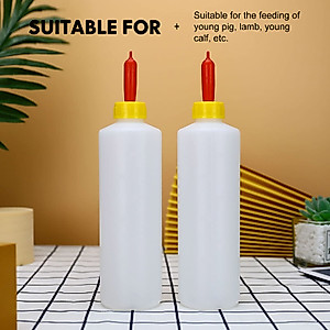 Generic 10 Sets 400ml Lamb Milk Feeder with Nipple Goat Nursing Bottle Sheep Waterer Calf Feeding Drinking Bottle Livestock Supplies for Goat Calf Cattle, 23x6cm, 1824Q5071IDYK