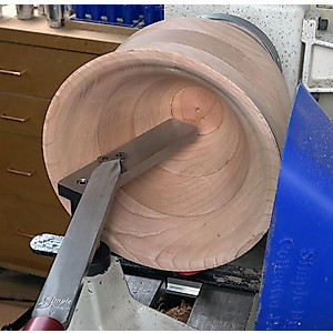 Simple Woodturning Tools Simple Scraper V 12" long angled carbide tool for steep or straight inside walls and bottom finishing, USA Made (Unhandled, Oval Cutter)