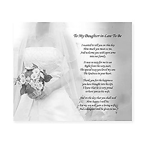 "Daughter-in-Law to Be- What You Mean To Me"- 10 x 8" Wall Art-Ready to Frame. Heartfelt Gift Saying Welcome To Our Family. Perfect Keepsake Wedding Gift for Any In-Law's & Brides-Room to Sign.
