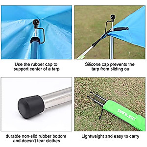 Tarp Poles Adjustable Heavy Duty 90 in Camping Tent Poles for Tarp Portable Telescoping Tent Poles for Awnings Canopy Rain Fly Shelter Set of 2