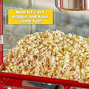 Popcorn Machine Supplies Set Refill, 10 Bags Of Popcorn Kernels Kit (Large Butterfly Kernels, Salt Seasoning, and Popcorn Oil), 200 Popcorn Bags (1 oz. Paper)