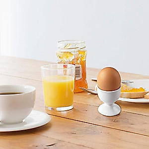 Cinf Ceramic Egg Cup Christmas Gift Set of 4 Porcelain Holder Breakfast Boiled Cooking Easy to Clean Childhood Memories Kitchen