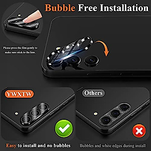 YWXTW 3 Pack for Samsung Galaxy S23 / S23 Plus Camera Lens Protector, 9H Tempered Glass S23/S23 Plus Camera Cover, Anti Scratch, Case Friendly