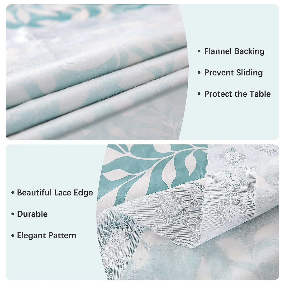 JUCFHY Vinyl Tablecloth with Flannel Backing,Plastic Waterproof Rectangular Tablecloths,Easy Clean Spillproof Table Cloth for Indoor & Outdoor, Easy Care Table Cover(Brown Stripes,58 x 84 Inch)