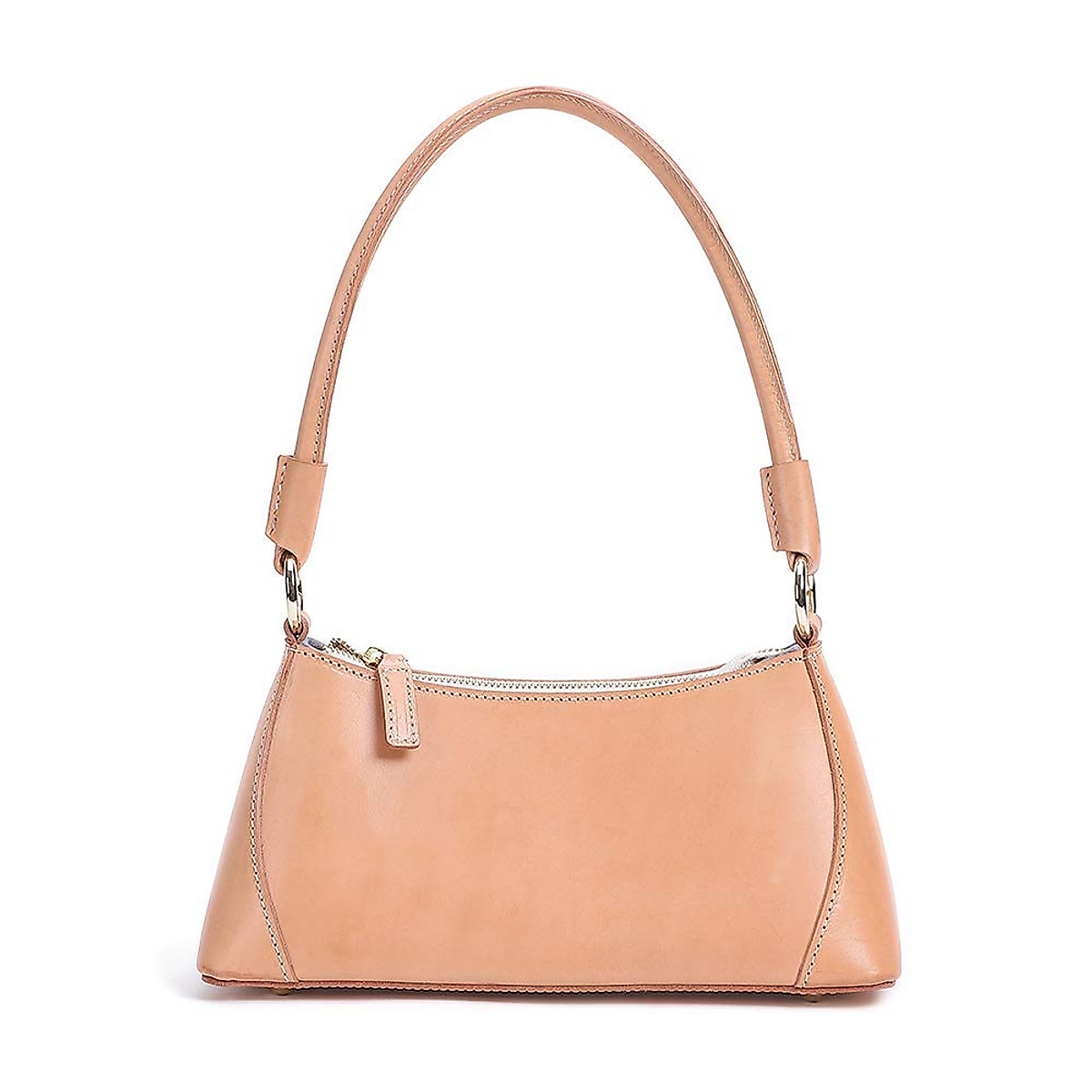 Vintage Handmade Full Leather Underarm Shoulder Bag Cowhide Handbag for Women Purse High-grade Vegetable Tanned Leather