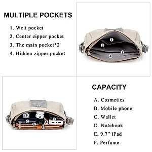 L&H Women's Crossbody Handbags Crossbody Bags for Women Purse Shoulder Bag Faux Leather Messenger Bag