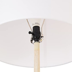 Globe Electric 52112 65" Floor Lamp, Faux Wood, Cotton Shade