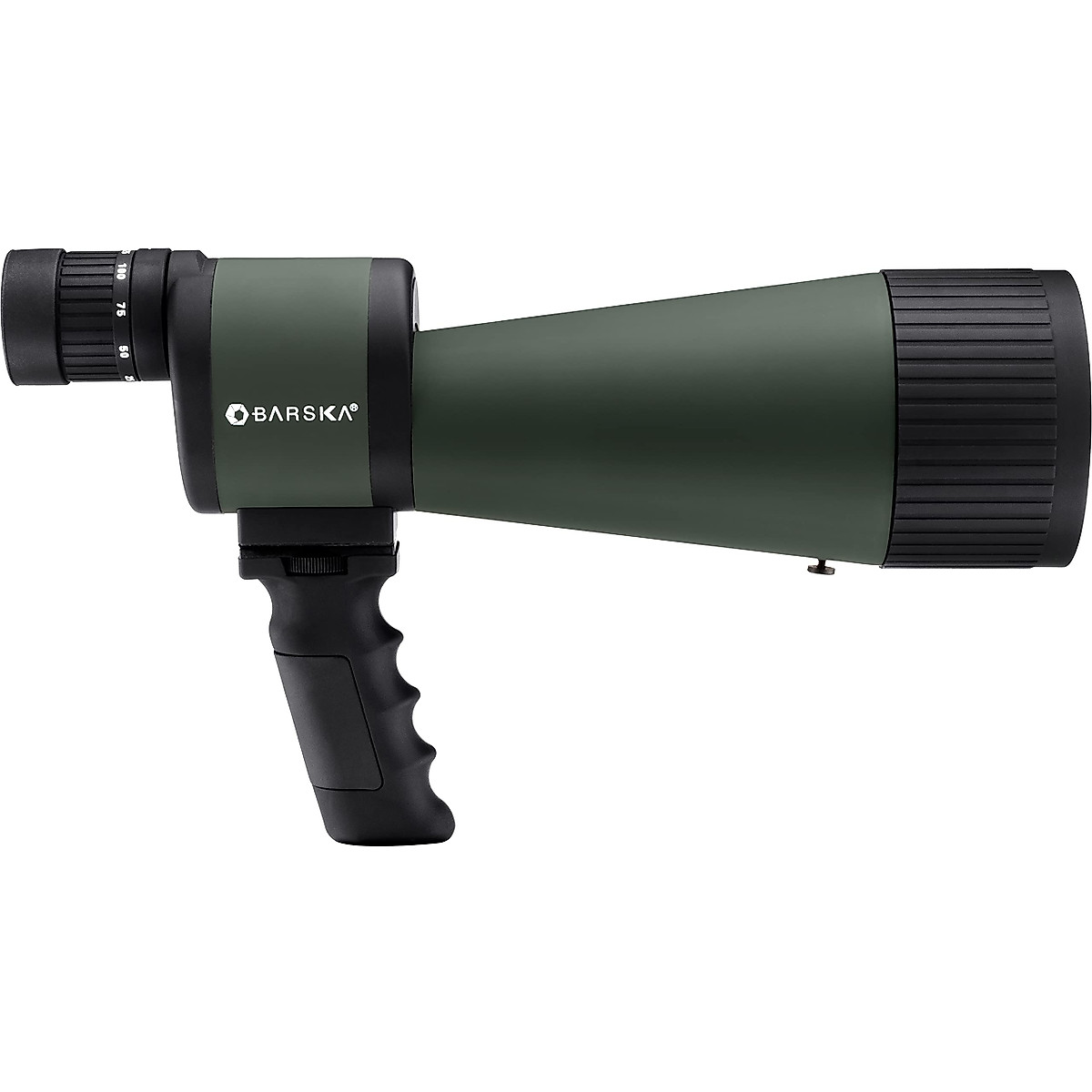 BARSKA Benchmark 25-125x88 Waterproof Straight Spotting Scope, Green/ Black