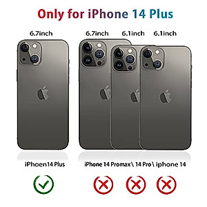 Diverbox Designed for iPhone 14 Plus case with Screen Protector Camera Lens Cover Heavy Duty Shockproof Shock-Resistant Cases for Apple iPhone 14 Plus Phone 6.7 inch (Black)