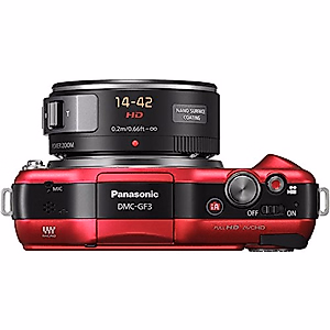 Panasonic Lumix DMC-GF3X 12.1 MP Micro Four Thirds Compact System Camera with 3-Inch Touch-Screen LCD and LUMIX G X Vario PZ 14-42mm/F3.5-5.6 Lens (Red)
