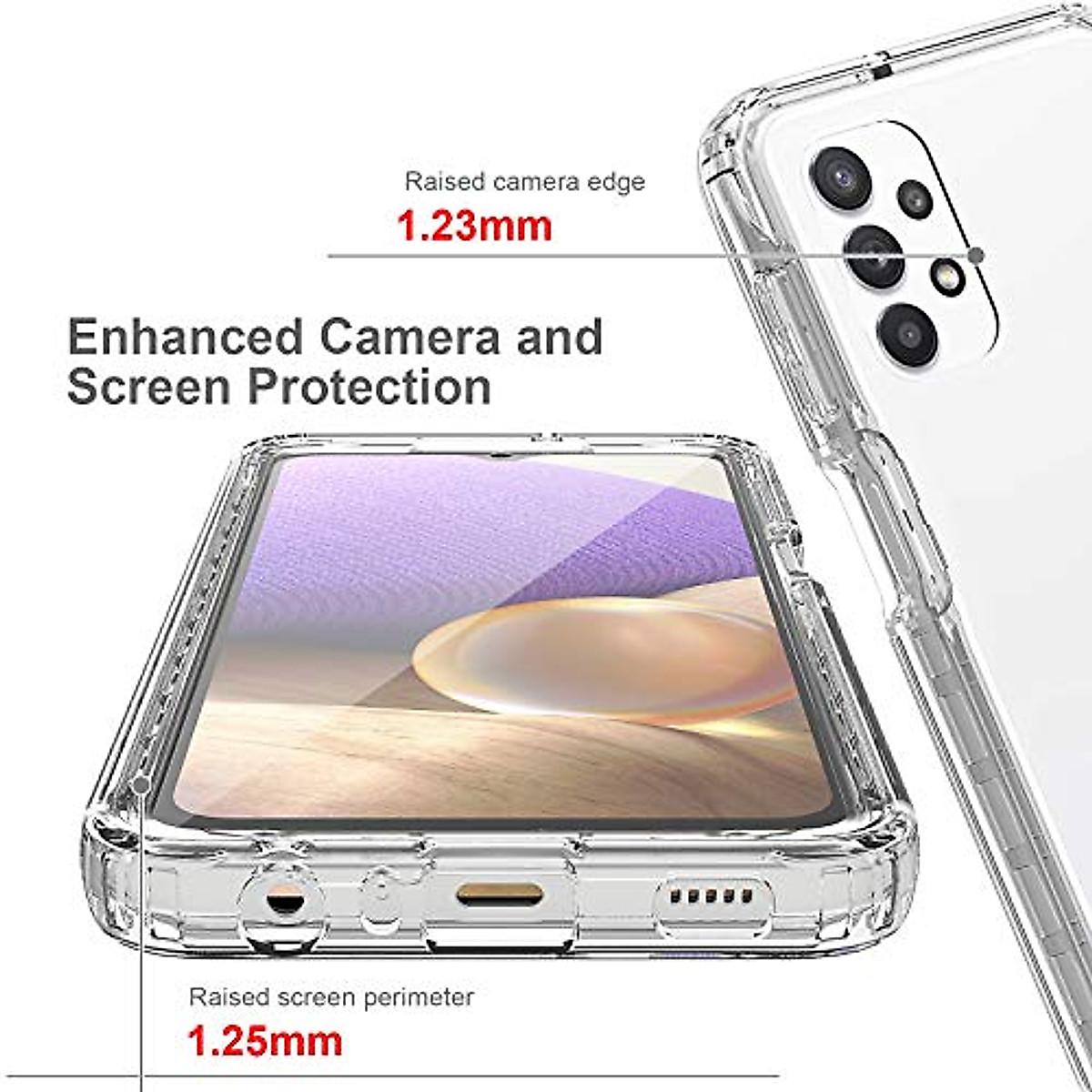 JXVM for Samsung Galaxy A32 5G Case with Built-in Screen Protector, Full Body Shockproof Phone Case Clear Protective Cover Case for Samsung Galaxy A32 5G