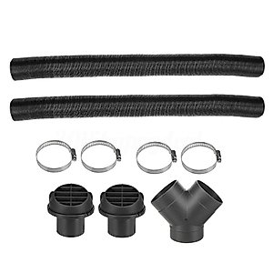 VISLONE Diesel Heater Exhaust Pipe 75mm Ducting Y Branch Warm Air Outlet Vent Kit For Webasto Diesel Heater