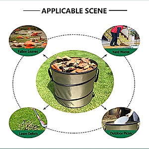 CDLXSH Camping Trash Can, Pop-Up Trash Can/Recycle Bin, Car Garbage Can ,Reusable Outdoor Trash Garden Yard Trash Bag Foldable Camping Recycling Bin (Green10gallons)