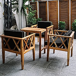 Patio Cushion Covers, Outdoor Cushion Covers Replacement, Outdoor Chair Cushions Covers with Zipper, Waterproof & Dustproof, Patio Furniture Cushion Slipcovers Set of 2 (Black, 20X18X4 in-2 Pack)