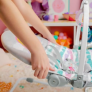 Bright Starts Rosy Rainbow Infant to Toddler Rocker with Vibrations, Baby Seat for Girl or Boy, Newborn +