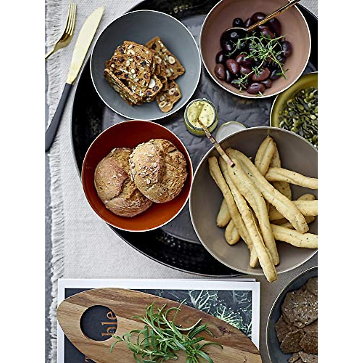 Bloomingville Acacia Wood Cheese Handle Cutting Board, Brown