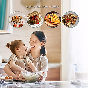 Professional 8-inch Cast Iron Waffle Maker Stove Top | Thickened Body, Quick Heating, Non-Coated Surface | Rustic Round Cast Iron Waffle Iron