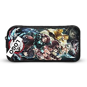 QIDOZVIY Anime Pencil Case Multifunction Stationary Bag with Zipper Durable Pencil Pouch Large Capacity Pen Bag for Men Women Teen Boy Girl