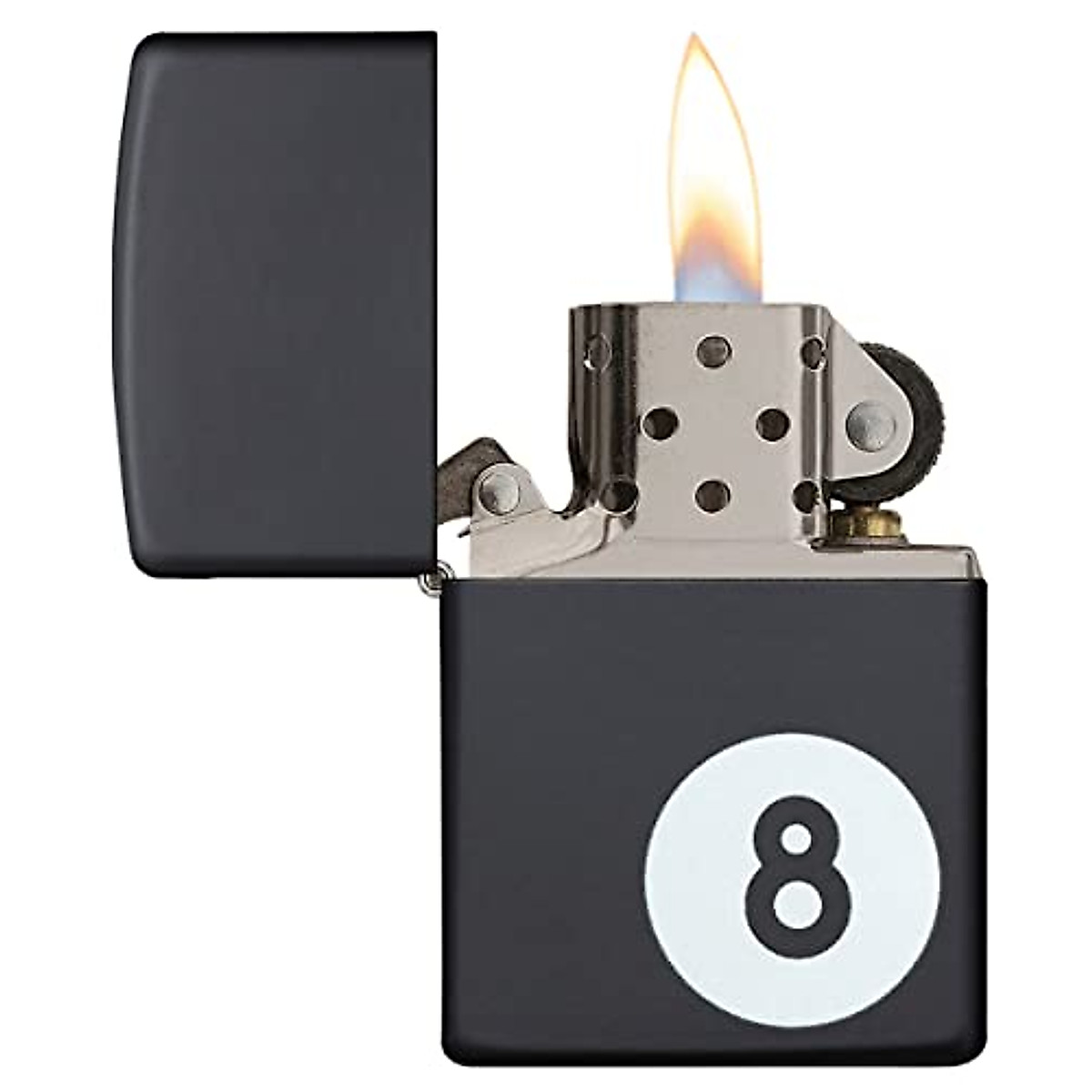 Zippo Eight Ball Pocket Lighter, Black Matte