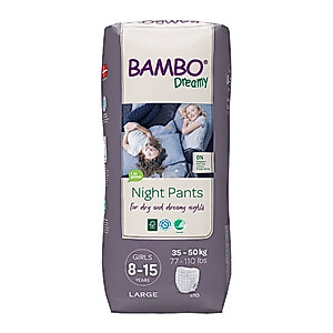 Bambo Nature Premium Dreamy Night Pants: Girls 8-15 years, 60 Count