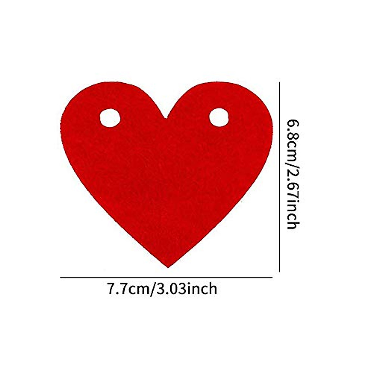 Heart Garland Banner,Red Heart Felt Banners Garland for Fireplace,Use for Valentines Day Decor,Anniversary, Wedding, Engagement Party Home Decor