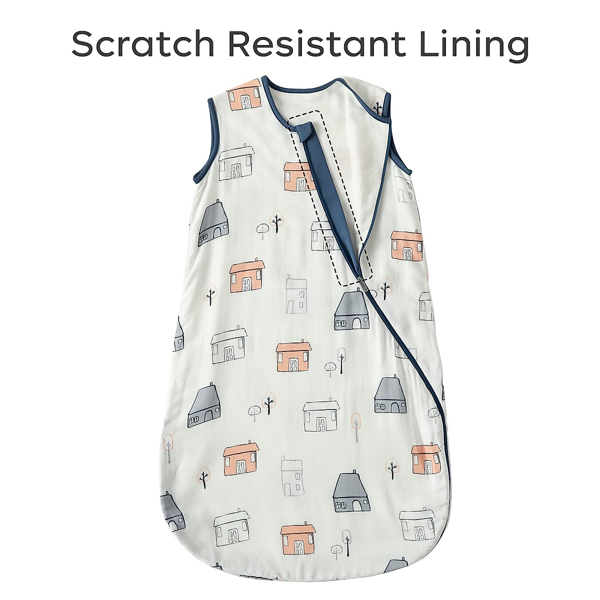 bc babycare Baby Sleep Sack 12-18M 100% Soft Organic Cotton Baby Sleeping Bag 2-Way Zipper Large Size and Space Confortable Sleeveless Wearable Blanket 29.4-33.4 Inch