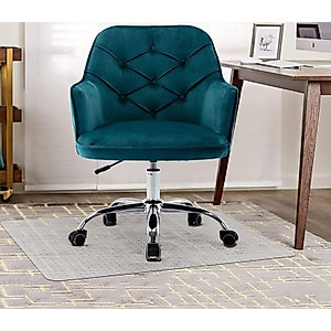 100pointONE Office Chair Mat for Carpets - Transparent Thick Floor Mats for Low, Flat and No Pile Carpeted Floors, with Grippers (48'' X 30'' Rectangle)