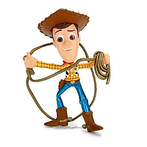 Metals 98346 Disney Pixar Toy Story Woody with Lasso Die Cast Collectible Toy Figure, 4", Yellow