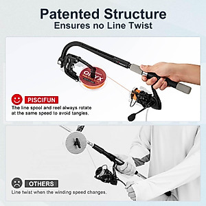 Piscifun Fishing Line Winder Spooler Machine Spinning Reel Spool Spooling Station System Automatic Spools Holder