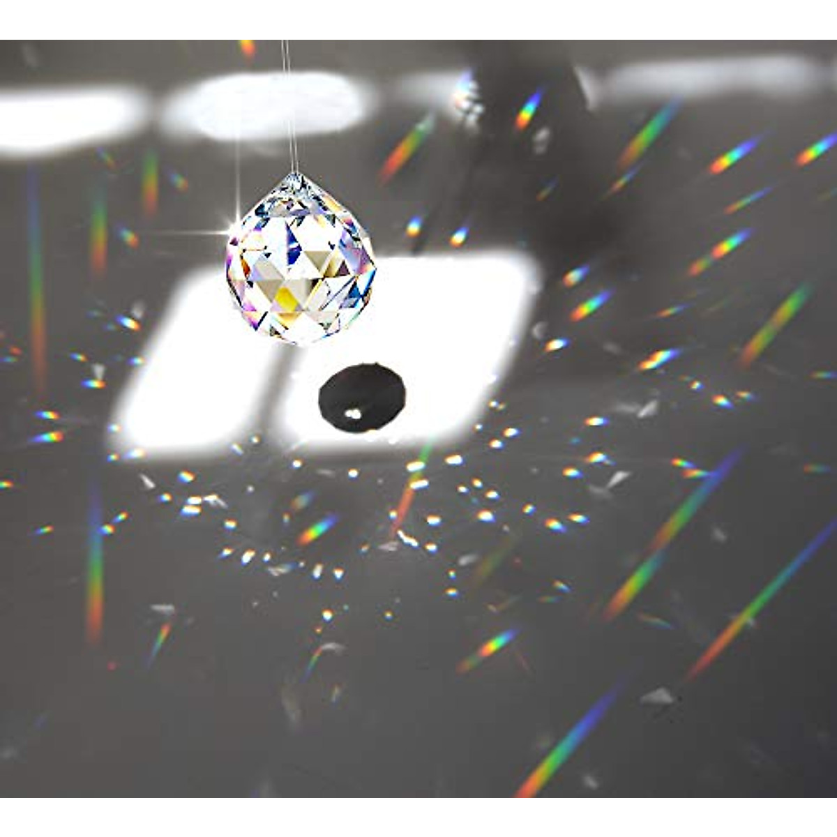 Clear Crystal Prism Ball Suncatchers Window Prisms Suncatcher, 40MM / 3 Pack