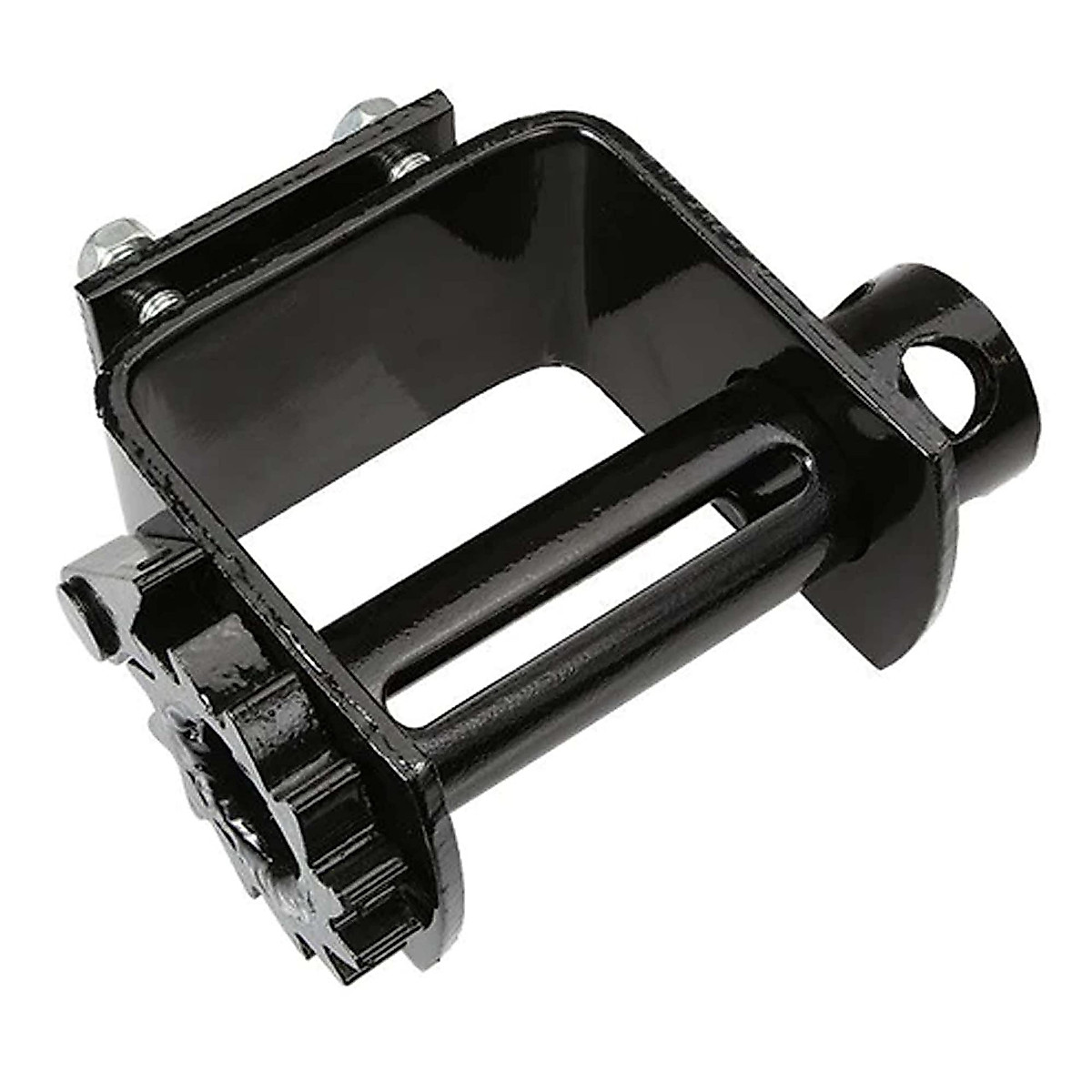 US Cargo Control Standard Portable Winch, Durable Steel Winch with Protective Finish, 2 Set Screws for Bolt-On Bottom Mount Application, Holds Up to 20 Feet of Excess Webbing, 4 Inch, Black, 5-Pack