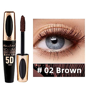 Quxunzzz Washable Mascara Eye Makeup, Lengthening Mascara,Volumizing Mascara, Mascara Makeup Brown