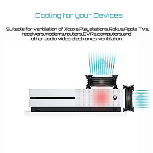 upHere U1207 USB Fan Dual-Ball Bearings,Rainbow LED,Multi-Speed Control,Silent 120mm Fan for Computer Cases Computer Cabinet PlayStation Xbox Cooling
