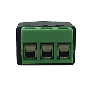 CERRXIAN 3.5mm 3 Pole Stereo Audio Video Male to 3 Screw Terminal Female Double Track Headphone Replacement Solderless Balum Converter Adapter (2-Pack)