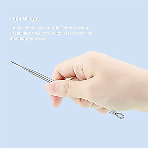 ZIZZON Titanium Lancet Needle Acne Blackhead Remover Pimple Extractor Popper Tool