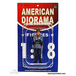 16108 American Diorama Figurine h2zd70w7bg - State Trooper Tim Figure (1/18 Scale, Blue) 16108 diecast car 6282v18p7g Model 16108 American Diorama Figurine - 1:18 Scale State