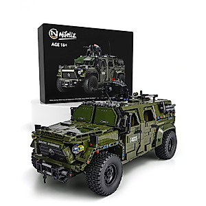 Nifeliz Warrior Military Car Building Kit, Collectible Building Army Model Truck, Military Toys for Men and Adults (3,175 Pieces)