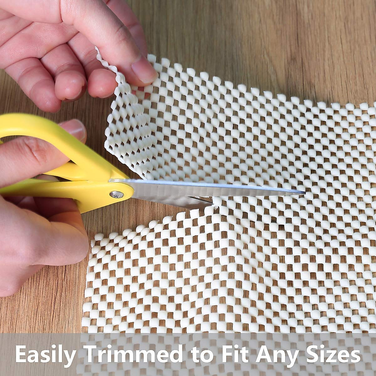 Non Slip Area Rug Pad Gripper - 9X12 Strong Grip Carpet pad for Area Rugs and Hardwood Floors, Provides Protection and Cushion