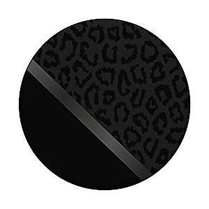 Night Black Leopard Pattern Gray Animal Print - Pop Socket PopSockets PopGrip: Swappable Grip for Phones & Tablets