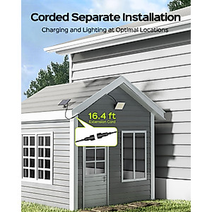 JACKYLED Solar Lights Outdoor with Motion Sensor, 113LED Cool White Solar Flood Lights, Waterproof Dusk to Dawn Solar Powered Security Spot Lights for Porch Patio Yard Garage, 1 Pack