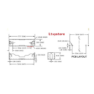 18650 Battery Case Holder, 10 Pcs 1 Slots x 3.7V DIY Battery Storage Box, in Parallel Black Plastic Batteries Case with Pin for 1 x 18650, by Ltvystore
