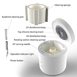 Auto Cleaner Kit for Airpods Pro 1 2 3 and Other Earphones,Equipped with a Cleaning Pen,Free Choice of Automatic or Manual Cleaning,1200mAh Battery Charging for Charging Bay