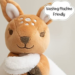 MCMUSHY 12'' Deer Baby Lovey Security Blanket Plush Animal Comforter Toy for Baby Newborn Toddler Child, Parent01