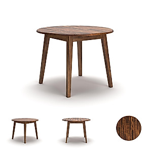 Signature Design by Ashley Berringer Dining Room Round Drop Leaf Table, Rustic Brown